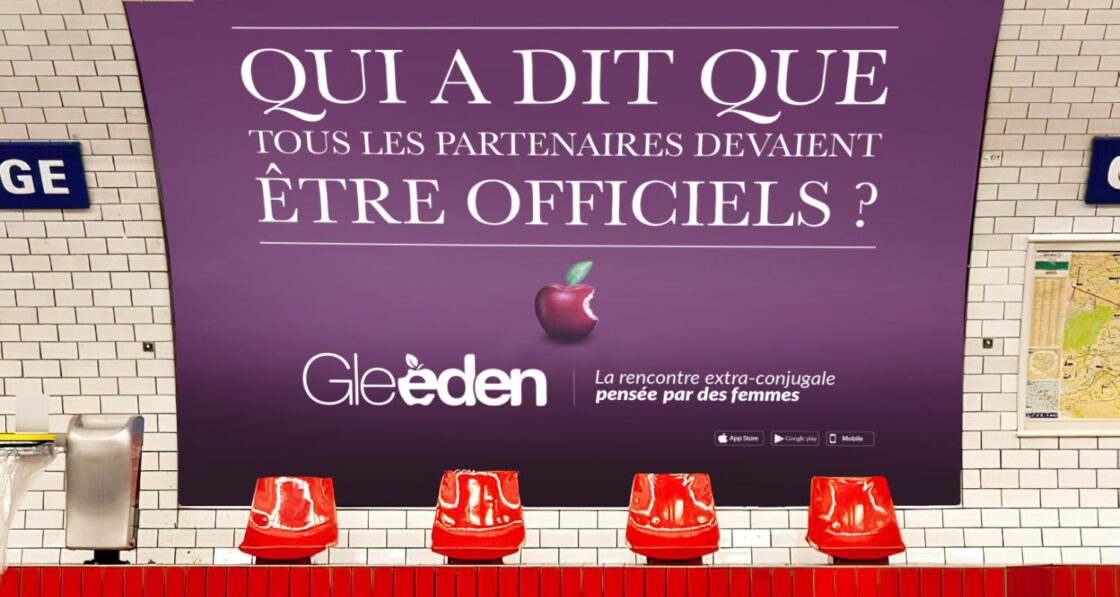 La nouvelle campagne d’affichage audacieuse de Gleeden dans le métro ...